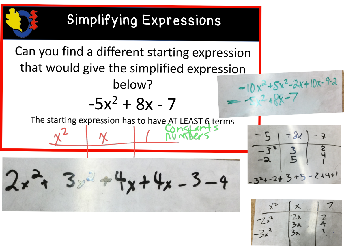 Combining Like Terms Using Algebra Tiles – MTH1W Day 15 - Math Rocks Eh